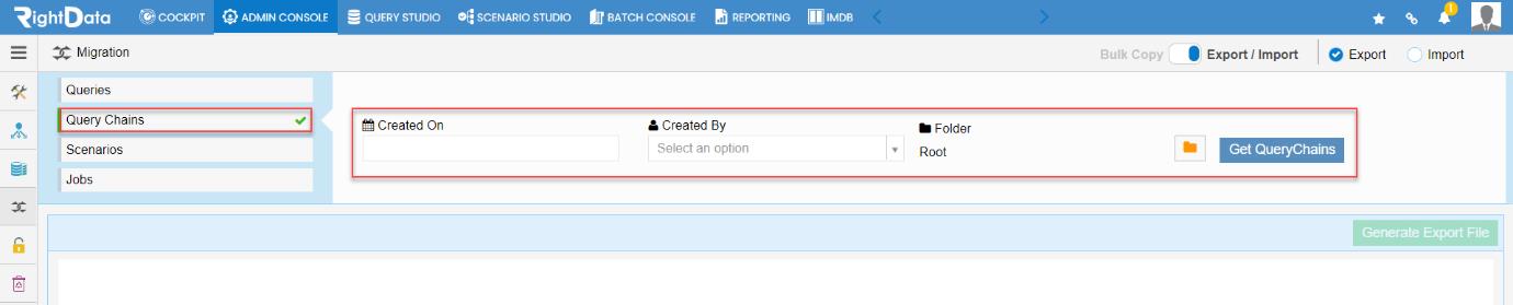 Query Chains Content Management system – RightData