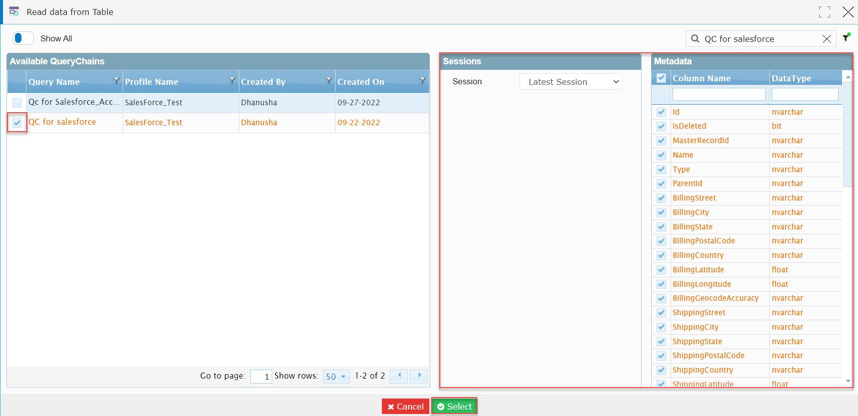 FDR using Salesforce profile – RightData